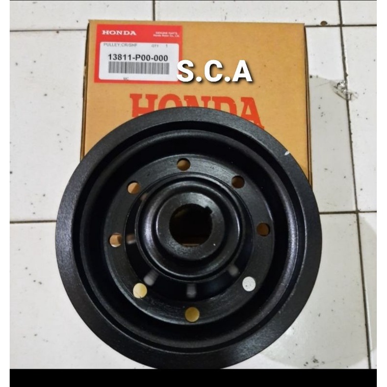 Jual puli poli ker as pully kruk krek as pulley crankshaft honda civic ...