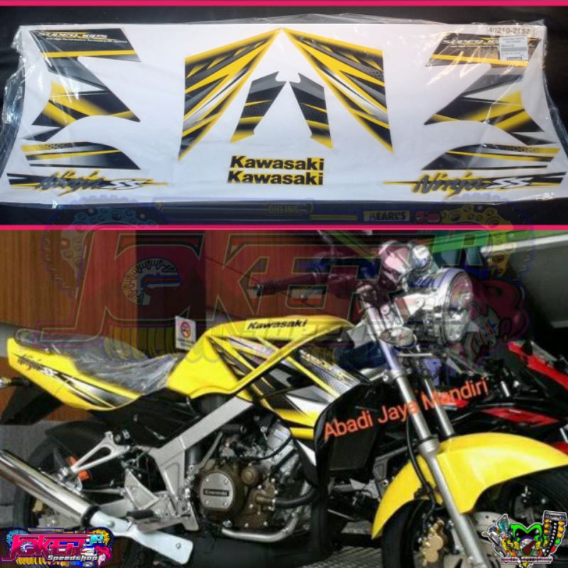 Jual Stiker stripping Motor ninja ss 2014 kuning ninja r ss original ...