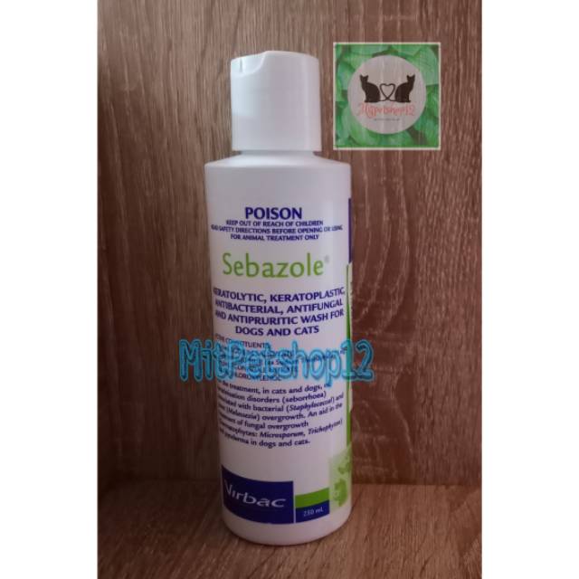 Jual VIRBAC SEBAZOLE MEDICATED SHAMPO JAMUR KUCING & ANJING 250ML ...