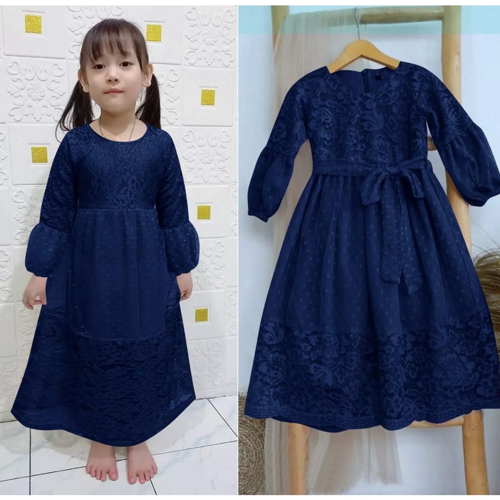 Jual Dress abelinda kids 2 -12 tahun / dres brokat anak perempuan ...