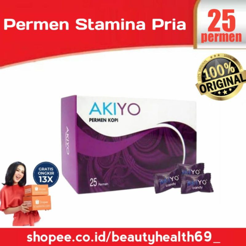 Jual Akiyo Candy Original Permen Coffee Herbal Penambah Stamina Pria ...
