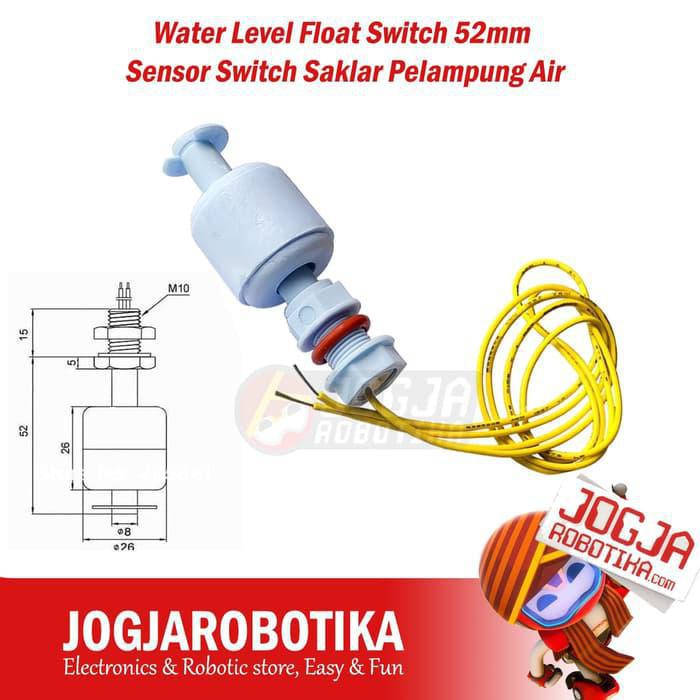 Jual Water Level Float Switch 52mm Sensor Switch Saklar Pelampung Air ...