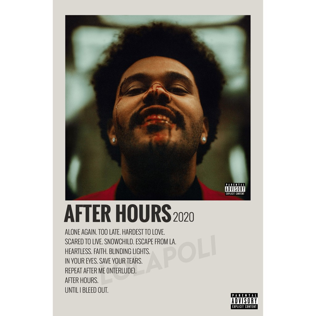 Jual Poster Cover Album After Hours - The Weeknd | Shopee Indonesia