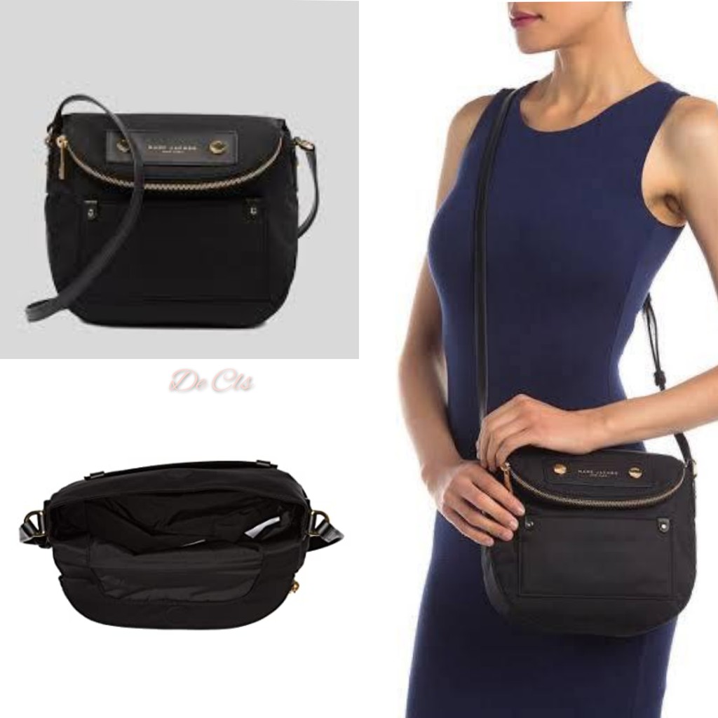 Jual Tas MJ Preppy nylon mini crossbody black sz 23x24x7cm | Shopee ...