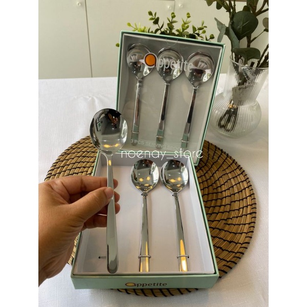 Jual SERVING SPOON SET 3 PIECES SENDOK SAJI STAINLESS STEEL | Shopee ...