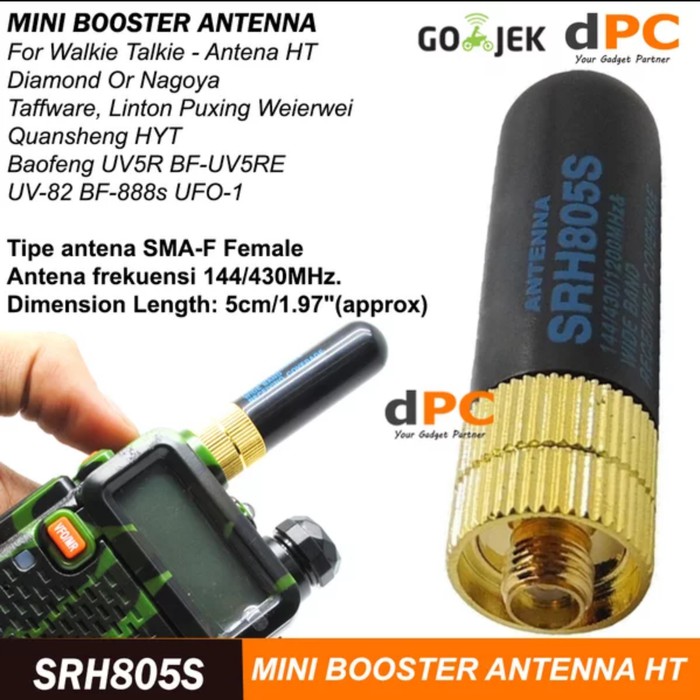 Jual Mini Booster Antenna For Walkie Talkie Antena Ht Baofeng Diamond | Shopee Indonesia