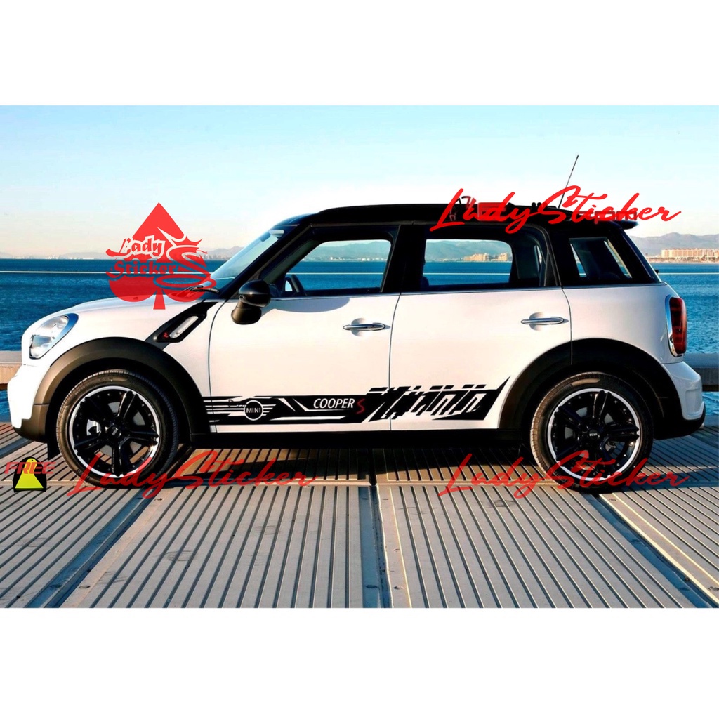Jual CUTTING STRIPING STICKER MOBIL MINI COOPER S SISI SAMPING | Shopee ...