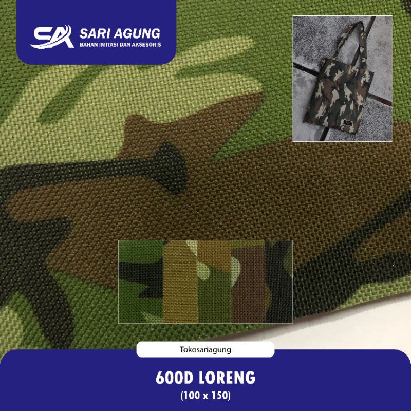 Jual 600D LORENG (METER) BAHAN KAIN MOTIF DINIR D600 BAHAN TAS SENAPAN ...