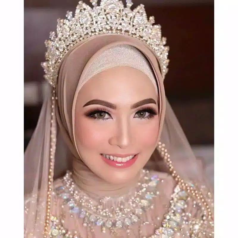 Jual Veil Pengantin Slayer Muslimah Tile Mutiara Selendang Pengantin ...
