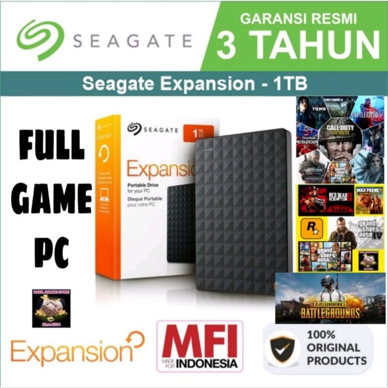 Jual Harddisk Eksternal Seagate Expansion 1TB Garansi Resmi 3 Tahun MFI ...