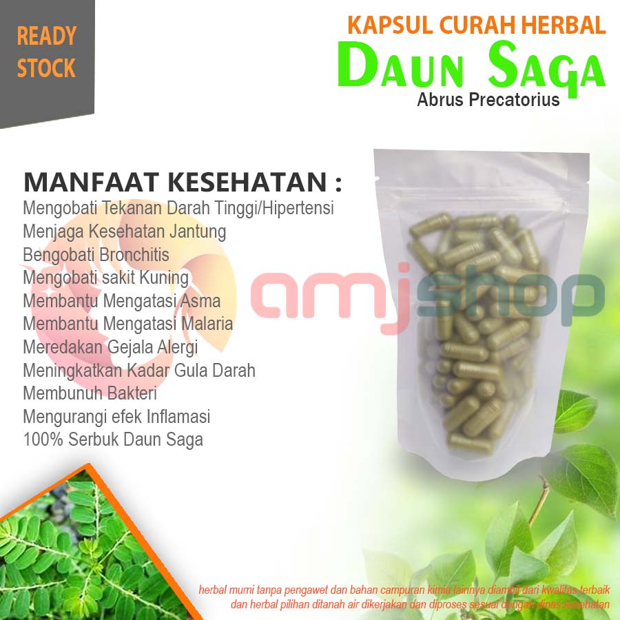 Jual Daun saga kapsul curah herbal daun saga kapsul herbal asma sakit ...