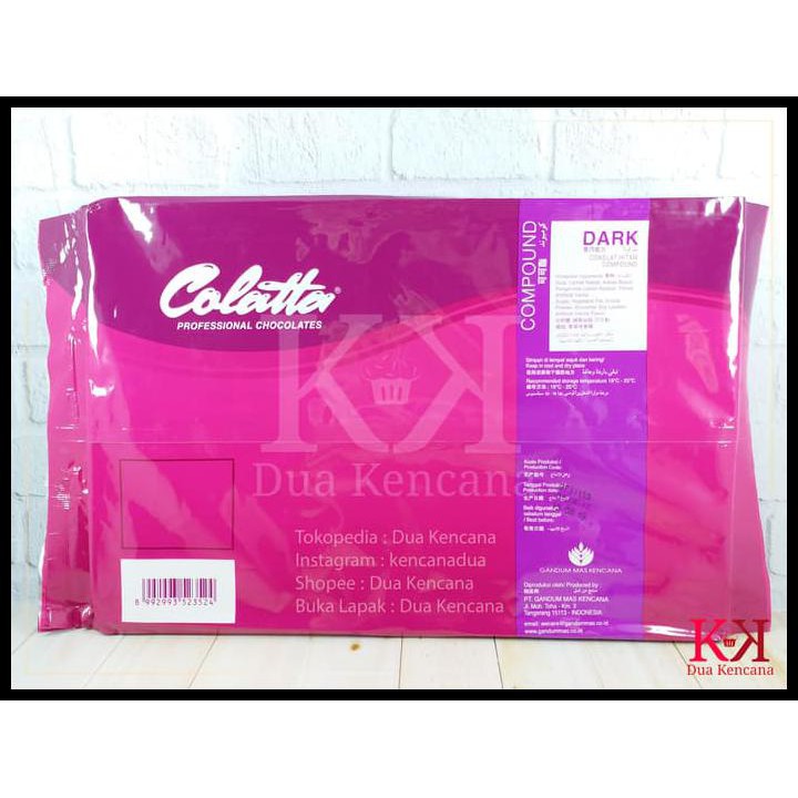 Jual COLATTA DARK COMPOUND 1 KG COKLAT HITAM COMPOUND CHOCOLATE COLLATA ...