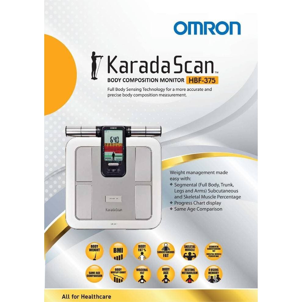 Jual Timbangan Omron Karada Scan Hbf 375 Body Fat Composition Monitor ...