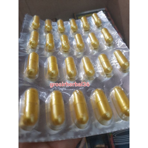 Jual Kapsul Obat Kuat Tahan Lama Non Label Kualitas 1 Warna Gold isi 24 Kapsul(Privasi Aman ...