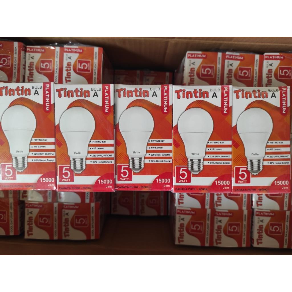 Jual Bohlam Lampu LED Tintin A Bulb Platinum 5w 5 watt tipe A berkualitas termurah | Shopee ...