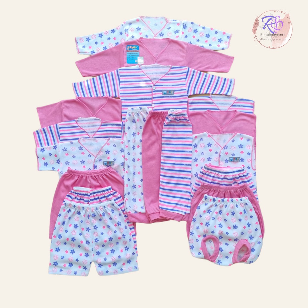 Jual Paket Baju bayi Seri pink Set baju bayi cewek newborn 18 pcs/ 12 ...