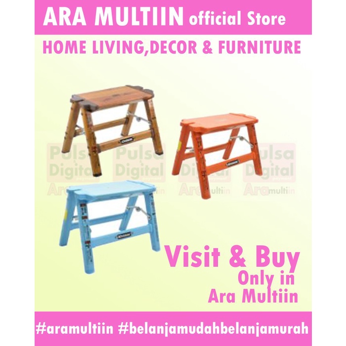 Jual Krisbow Tangga Aluminium 1 Step Stool Tangga Lipat 1 Pijakan Hitam ...