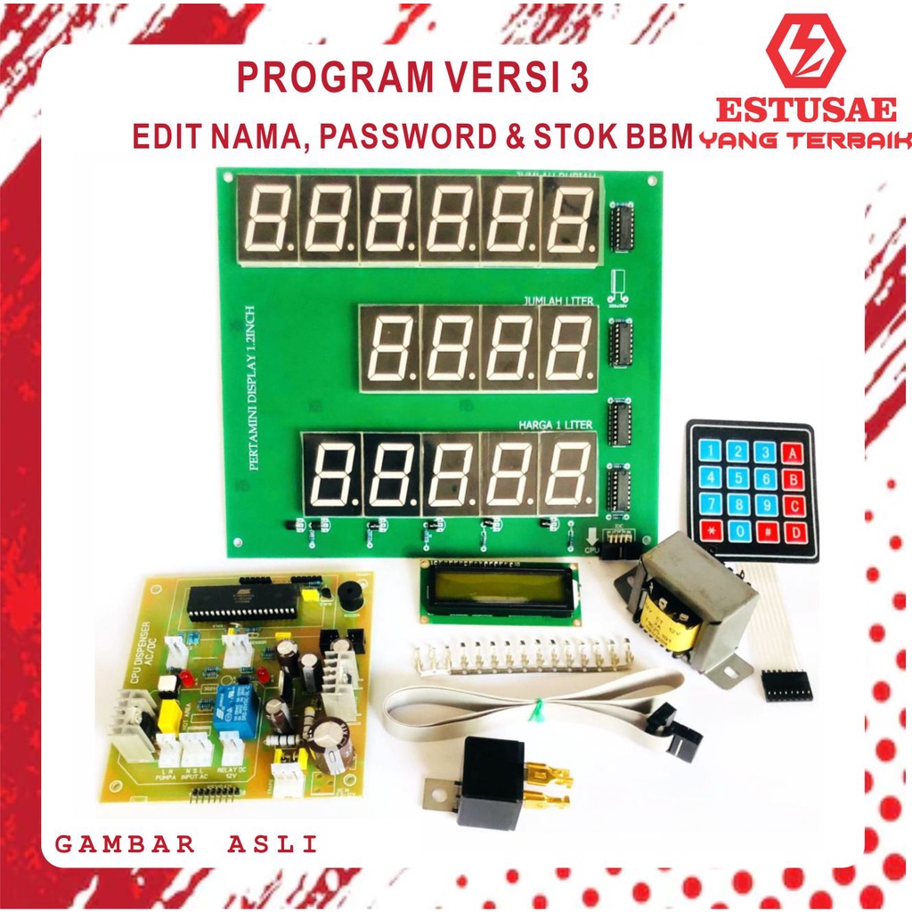 Jual PAKET CPU AC DC V3 POM MINI PERTAMINI + KEYPAD MEMBRAN + LCD1602 ...