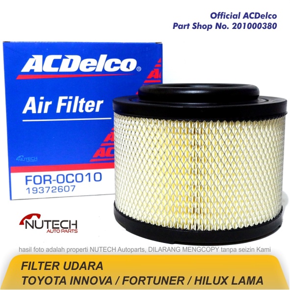 Jual Filter Saringan Udara Innova Fortuner Hilux Lama ACDelco Asli Ori ...