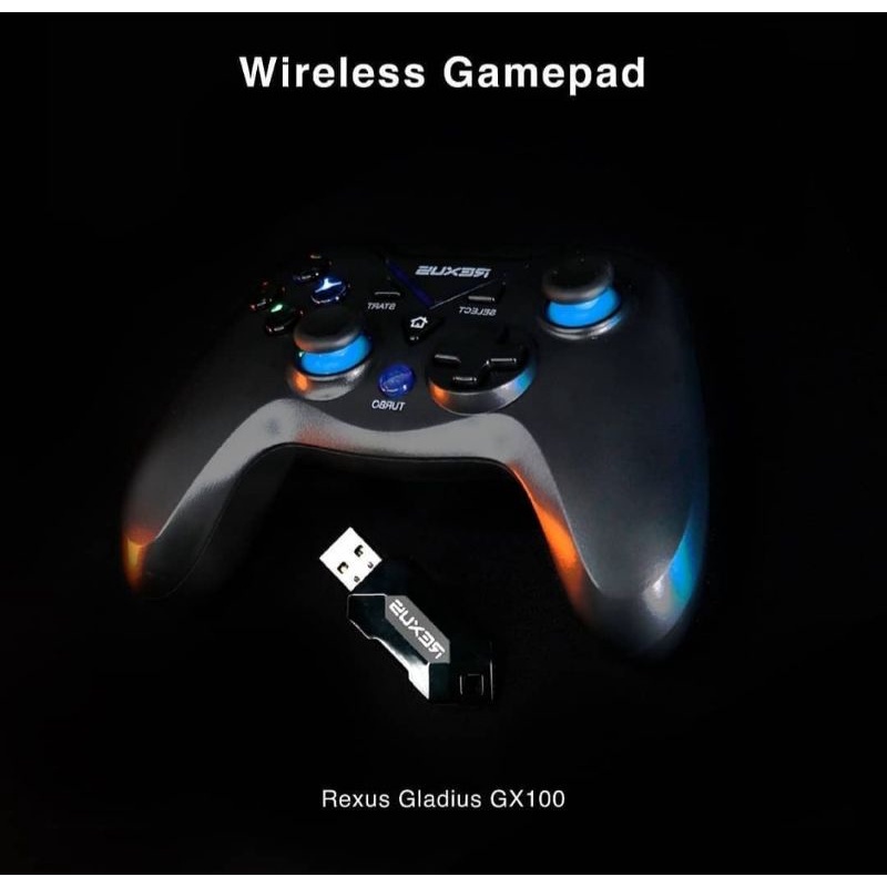Jual GAMEPAD WIRELESS REXUS GX100 BLACK | Shopee Indonesia