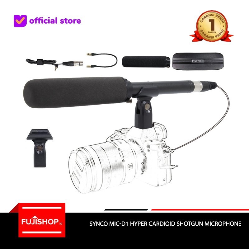 Jual Synco Mic D1 Hyper Cardioid Shotgun Microphone Garansi Resmi | Shopee Indonesia