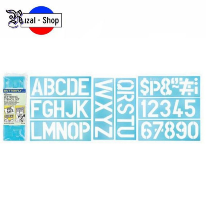 Jual Penggaris Sablon Huruf Angka Mal Abjad Jumbo Butterfly BT HA 860 ...