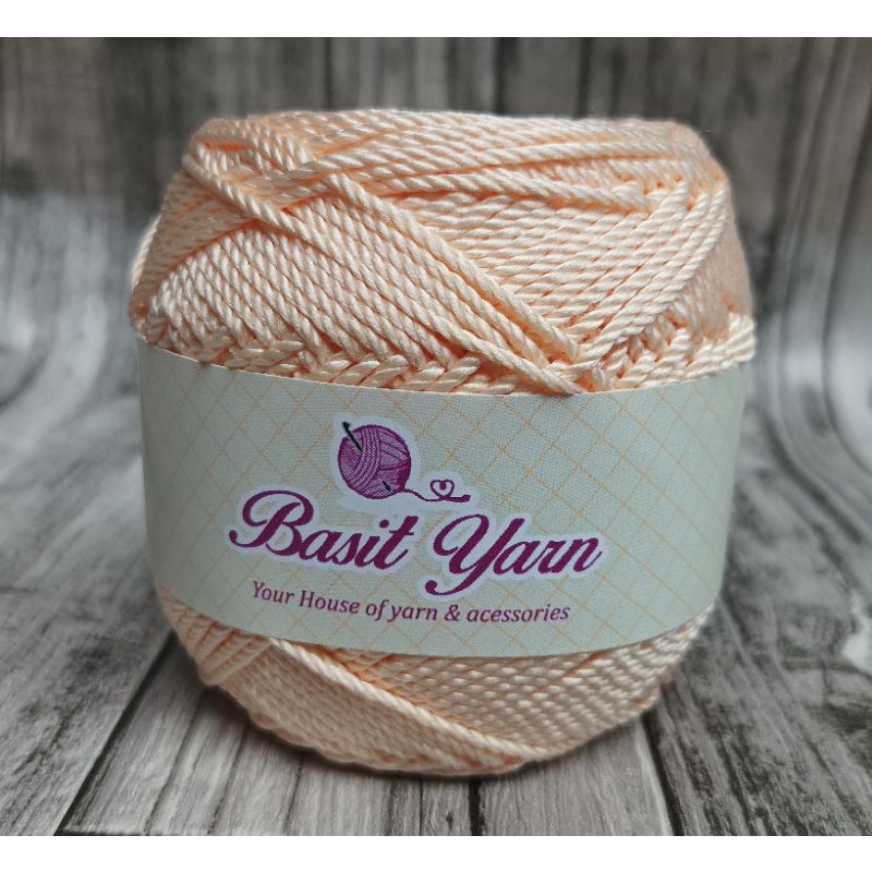 Jual Benang Rajut Poly Kilap BasitYarn Warna Peach Pastel | Shopee ...