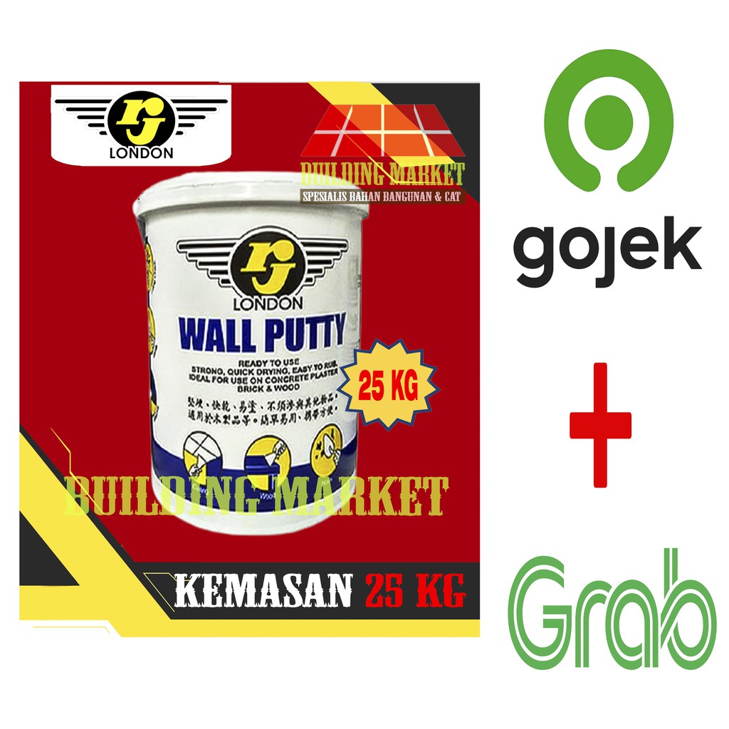 Jual DEMPUL TEMBOK WALL PUTTY PLAMIR PLAMUR TEMBOK RJ 25 KG | Shopee ...