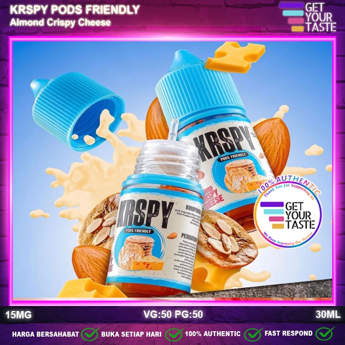 Jual Liquid KRSPY Almond Crispy Cheese Pods Friendly 30ML Saltnic by ...