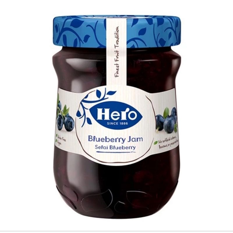 Jual Selai Hero Jam Strawberry Blueberry Raspberry Black Cherry Apricot ...