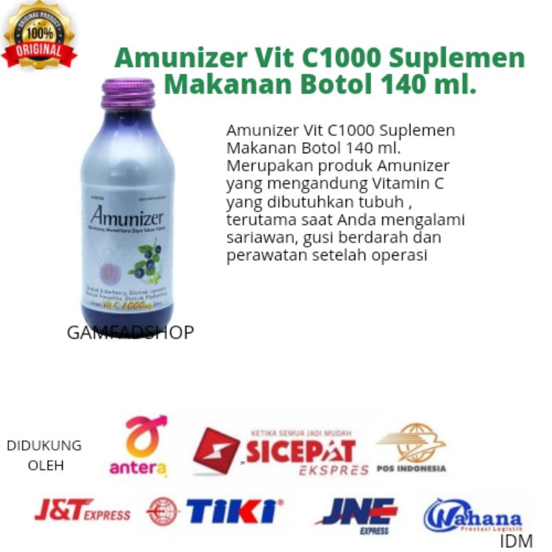 Jual Amunizer Vit C1000 Suplemen Makanan Botol 140 ml | Shopee Indonesia