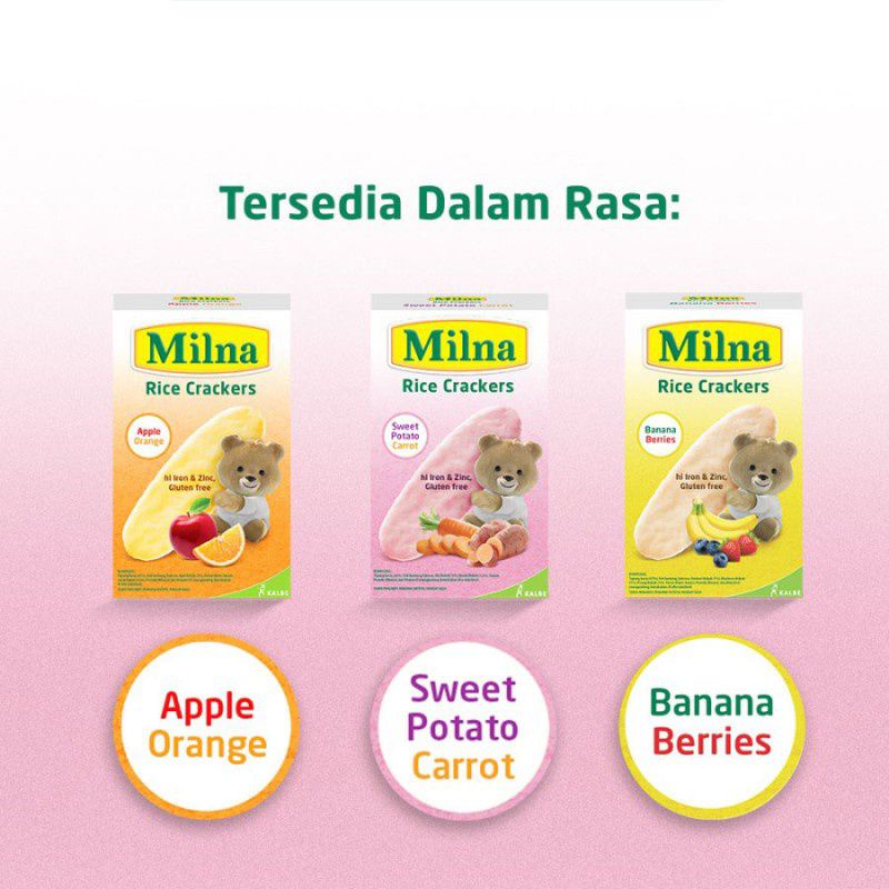 Jual MILNA CRACKERS 20GRAM CAMILAN BAYI (6BULAN+) | Shopee Indonesia
