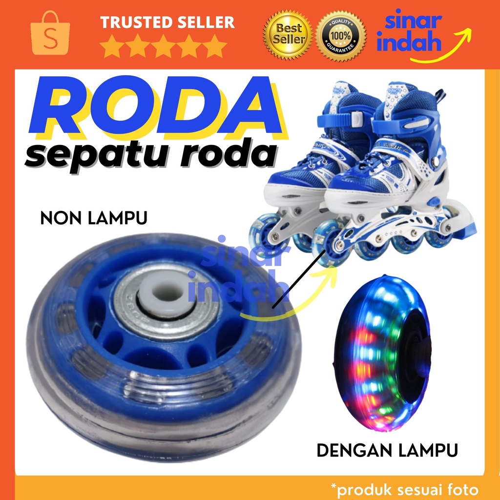 Jual Roda Karet Roda Sepatu Roda Roller Skate Inline PU Lampu/Non Lampu ...