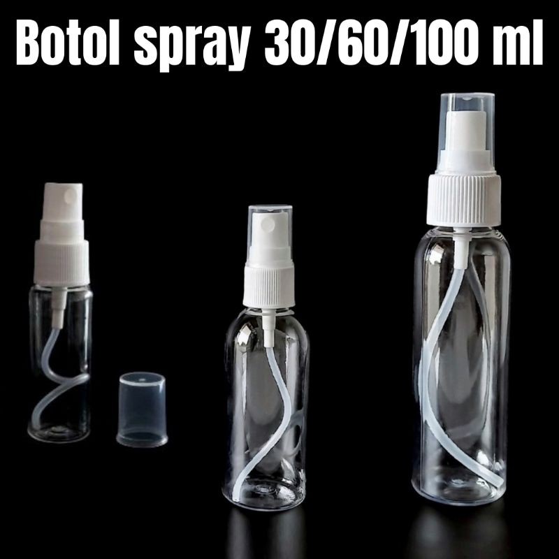 Jual Botol Spray 30/60/100ml / Botol Semprot Hand Sanitizer / Toner ...