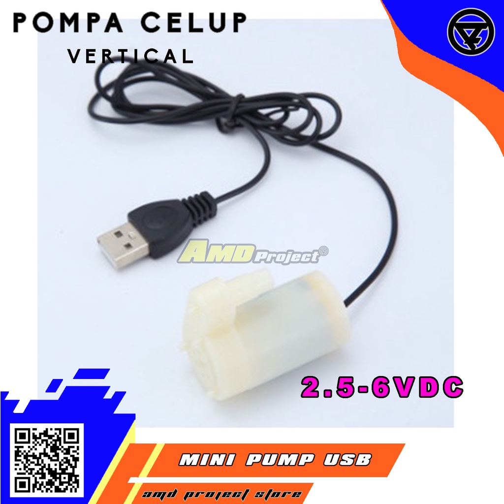 Jual Pompa Air Celup DC 2.5-6V USB Model Vertical Pump Mini 5v Arduino ...