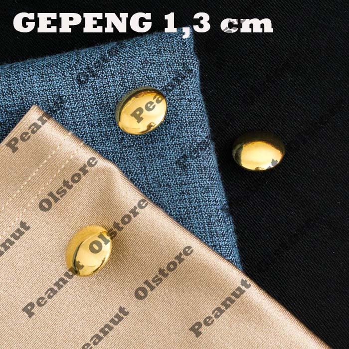 Jual Kancing jamur 1,3cm gepeng emas / gold | Shopee Indonesia