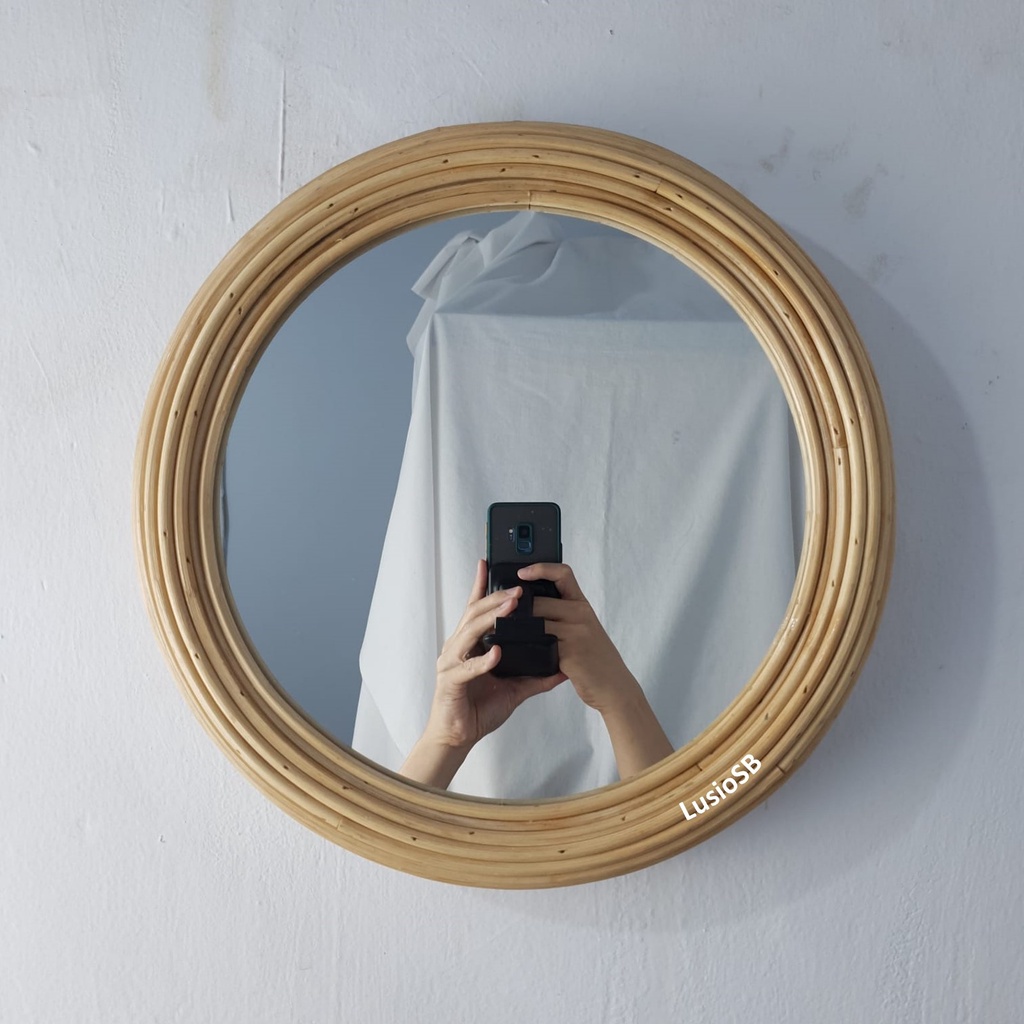 Jual Cermin Rotan Bulat LusioSB Cermin Hiasan Dinding Aesthetic ...