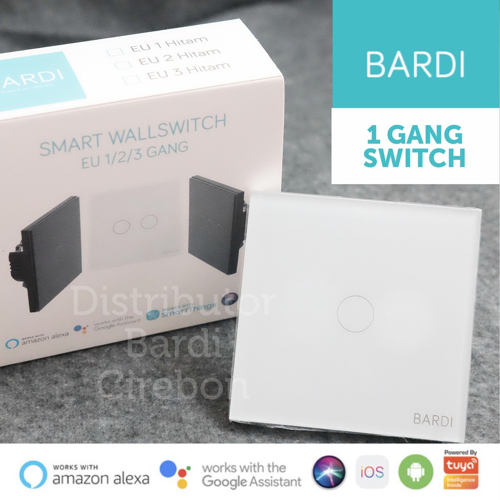 Jual BARDI Smart WiFi Touch Wall Switch - EU 1 Gang - Putih | Shopee ...