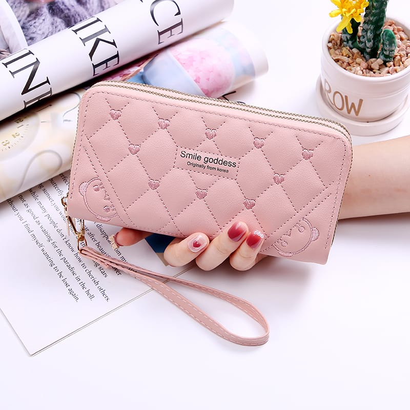 Jual Smile Goddess Versi Korea Dompet Panjang Tas Ritsleting Wanita Dompet Koin D307 | Shopee ...