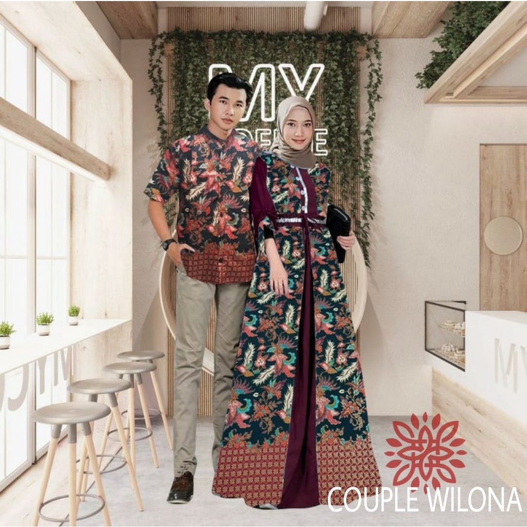 Jual Baju Batik Couple Modern Batik Set Baju Couple Lebaran Idul Fitri ...