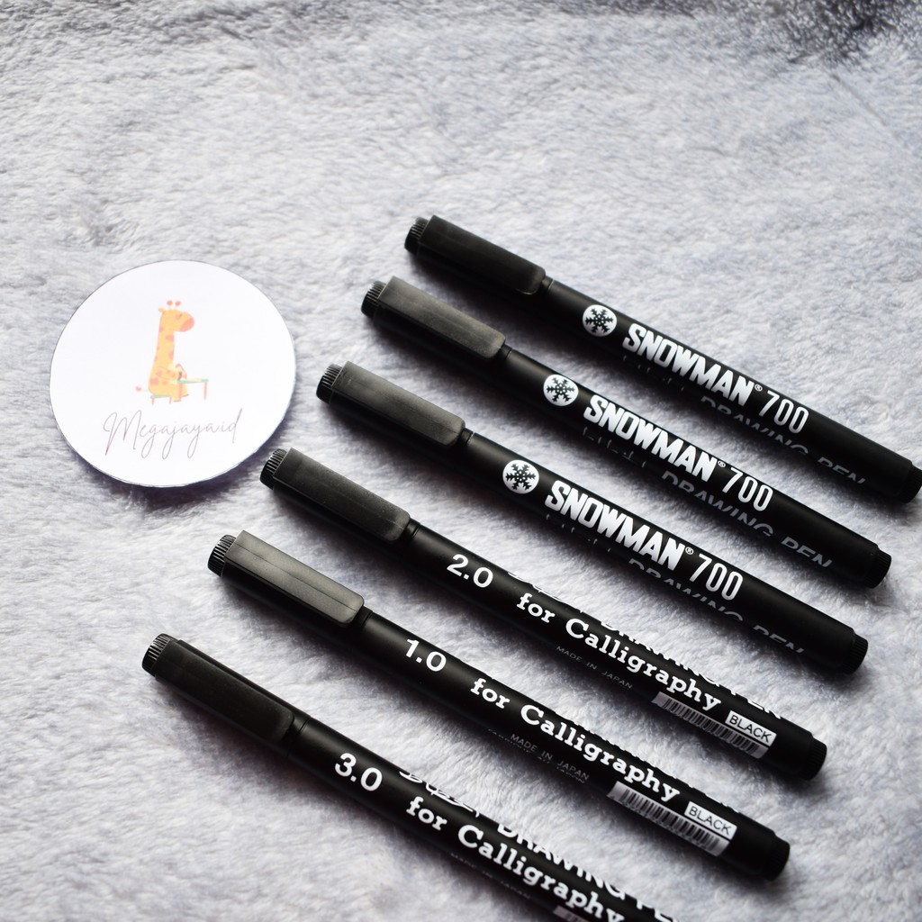 Jual Snowman Calligraphy Pen FT-700 - Pulpen Kaligrafi Hitam 1.0 2.0 3. ...