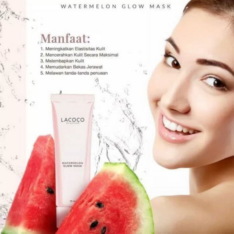 Jual LACOCO Watermelon Glow mask.Original .mencegah munculnya tanda ...