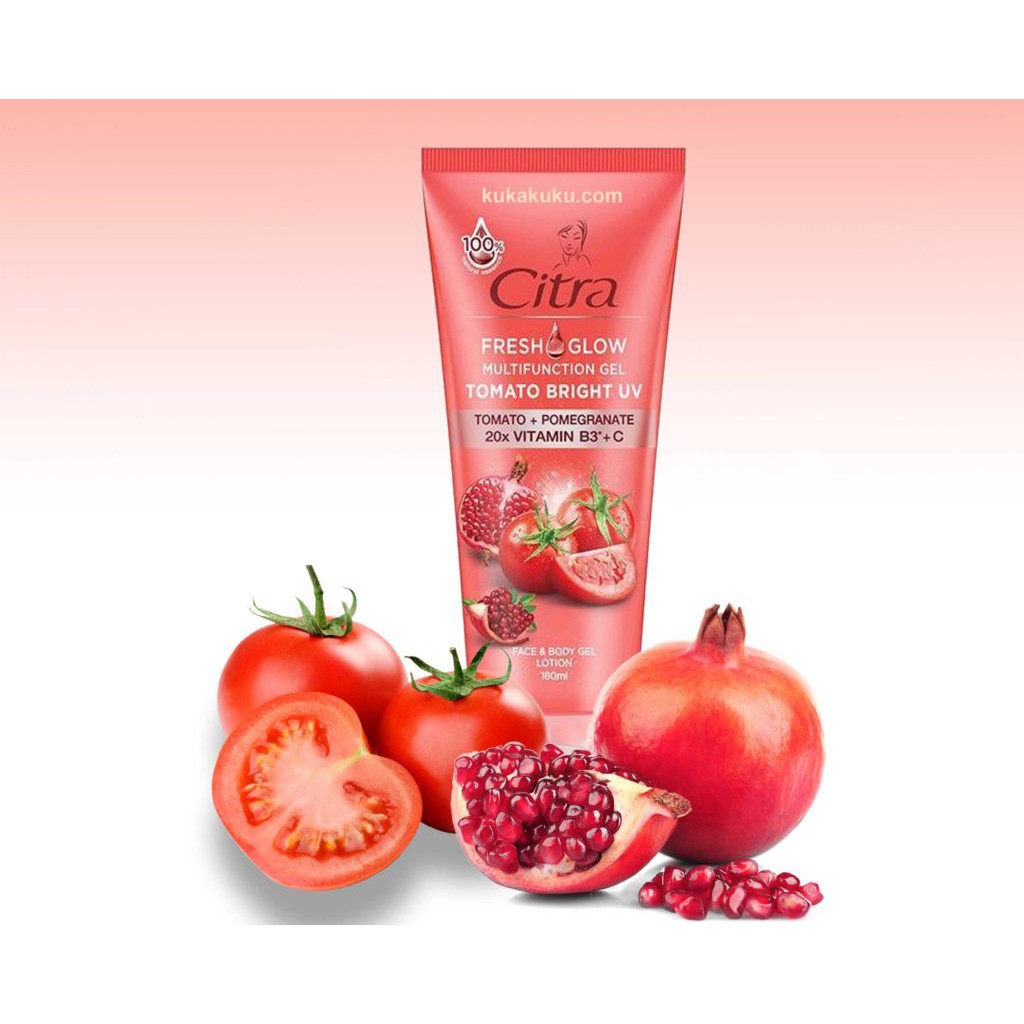 Jual CITRA FRESH GLOW TOMATO BRIGHT UV 180ML | Shopee Indonesia