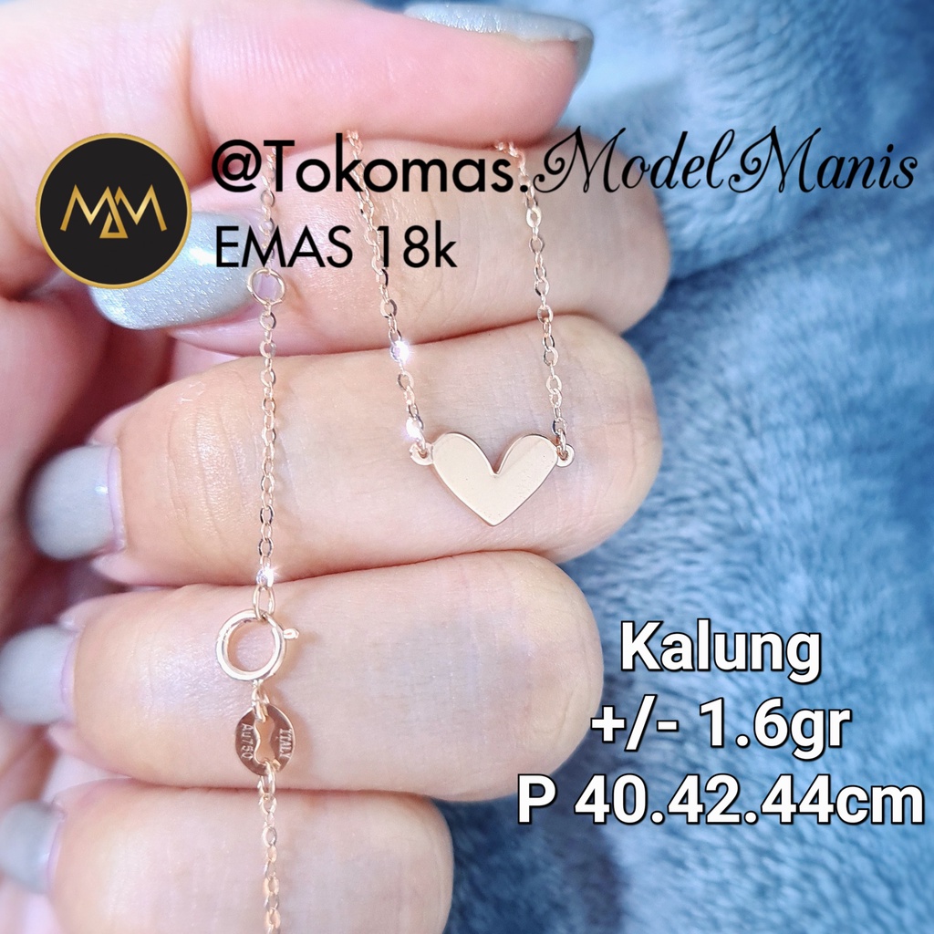 Jual Kalung Love emas italy emas rosegold 750 kadar 18k | Shopee Indonesia