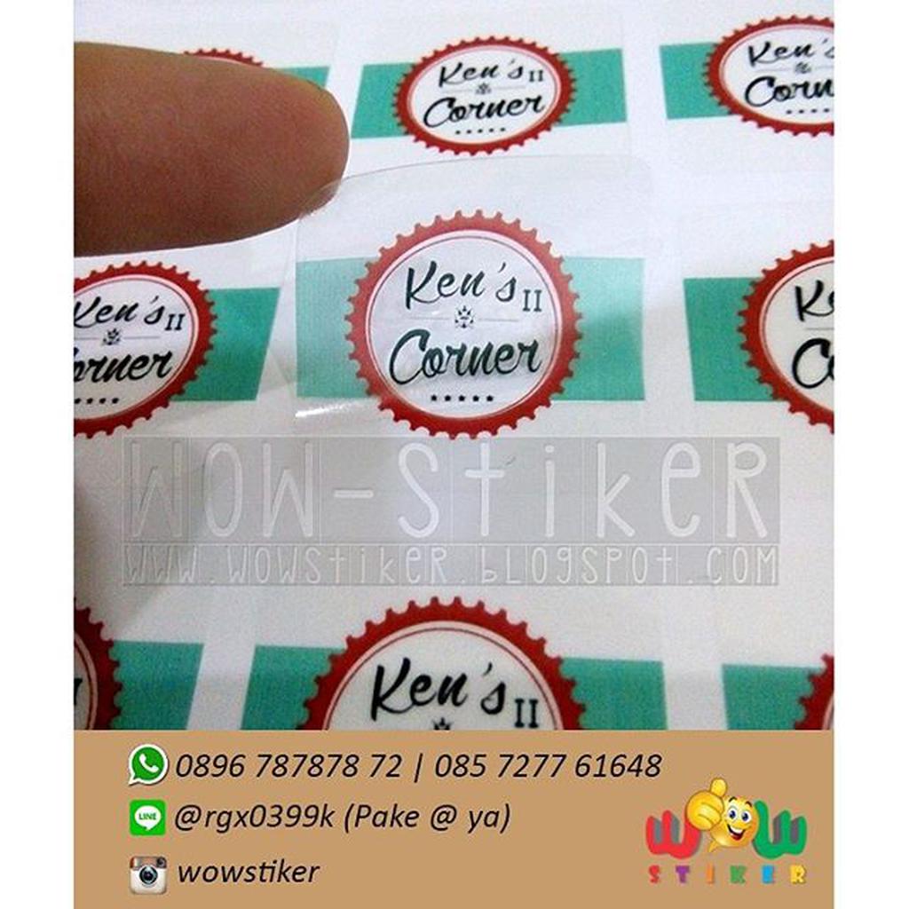 Jual Sticker Label Makanan / Sticker Transparant Waterproof | Shopee ...