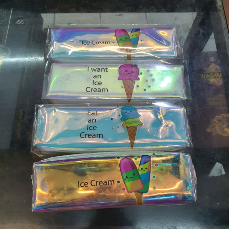 Jual KOTAK PENSIL PENCIL CASE HOLOGRAM ICE CREAM KALENG | Shopee Indonesia
