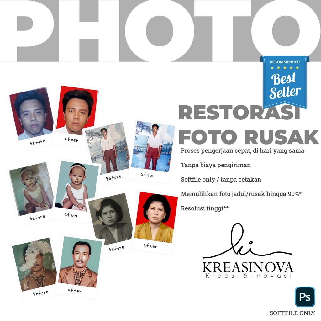 Jual Edit foto rusak - Restorasi foto jadul - Foto blur | Shopee Indonesia