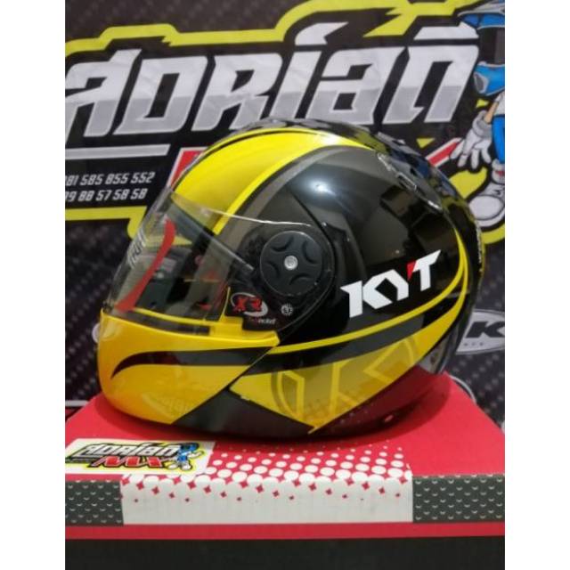 Jual HELM KYT X ROCKET RETRO MOTIF 2 CRIMSON YELLOW BLACK HELM KYT X ...