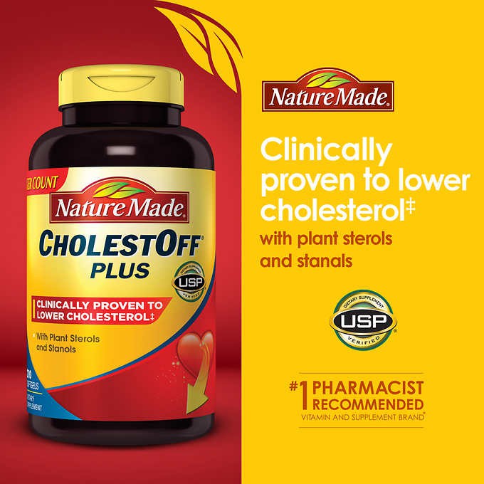 Jual Nature Made Cholest OFF Plus, Isi 210 Softgels, Clinically Proven ...