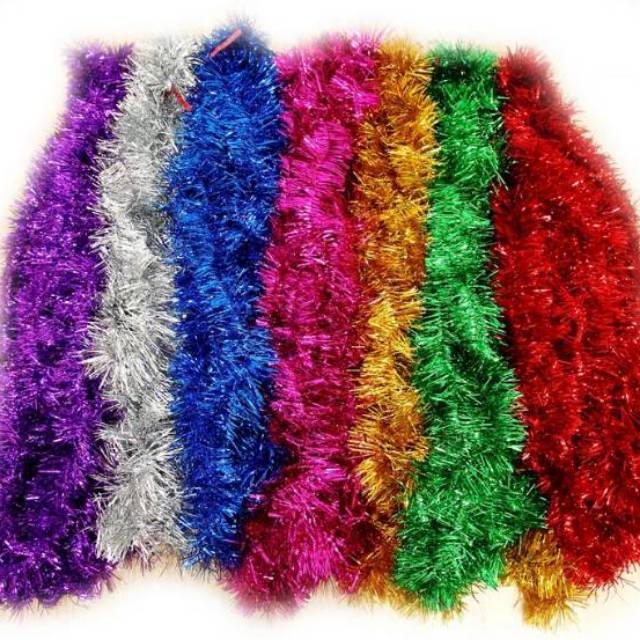 Jual 2mtr Slinger BESAR Rumbai Tensil Tinsel Metalik Garland Hiasan ...